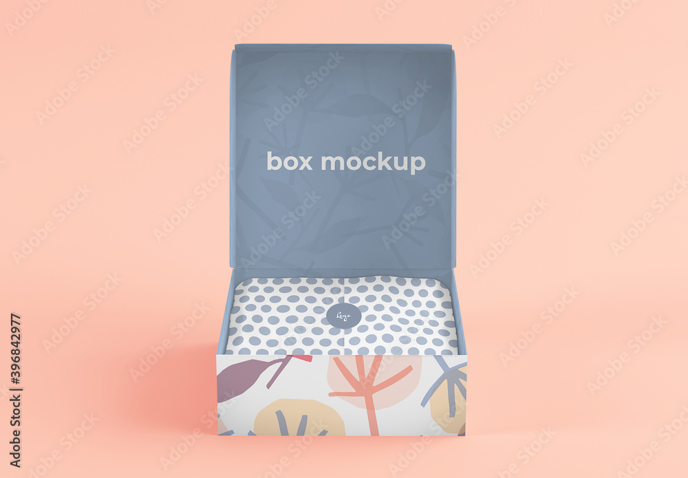 Front Open Box Mockup Stock Template | Adobe Stock