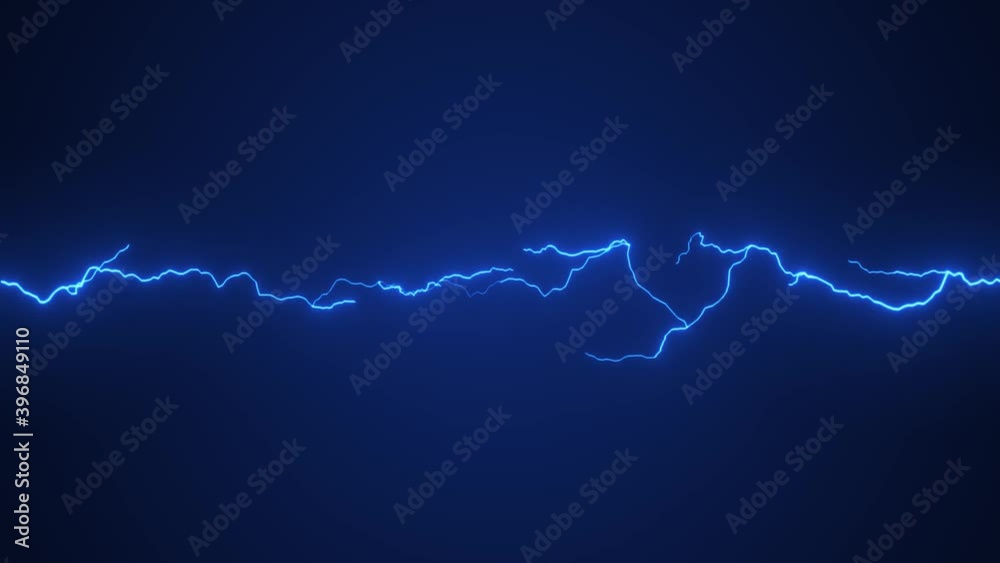Electric Thunder Strikes Kinetic Action Fx Loop/ 4k animation of a ...