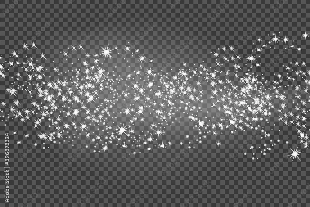 Falling stars effect on checkered background.Gold and silver glittering ...