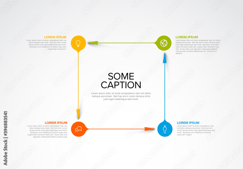 Cycle Infographic Schema Diagram Layout Stock Template | Adobe Stock