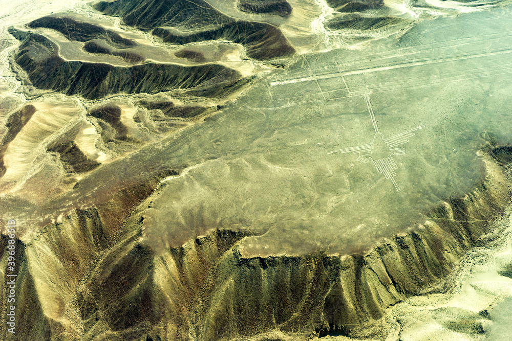 Peru, landscape and the famous Nazca lines seen from an airplane Photos ...