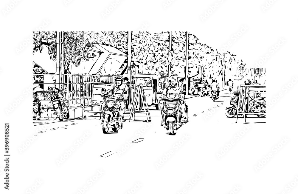 Building view with landmark of Chennai is the capital of the Indian ...