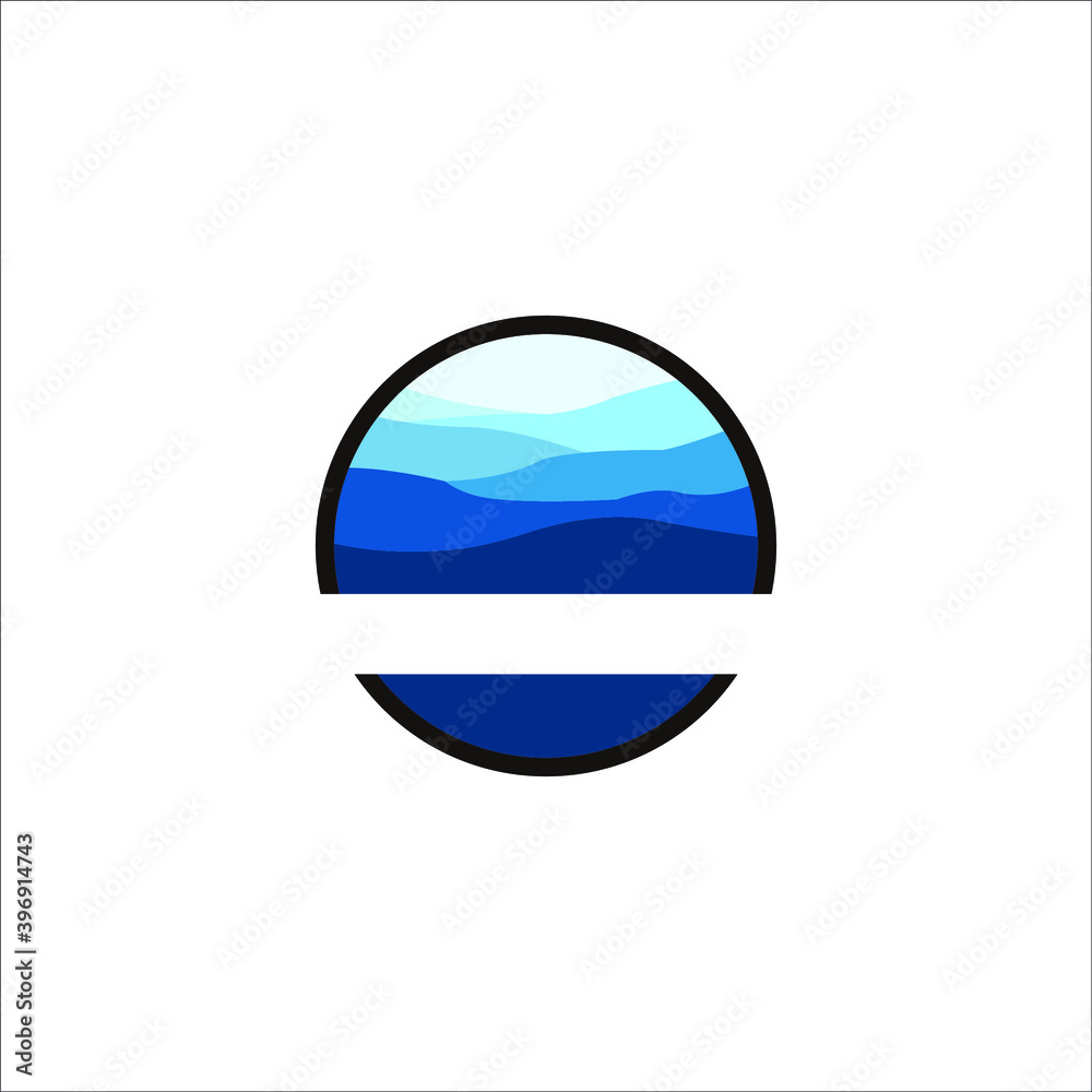 logo sea icon natural vector templet Stock Vector | Adobe Stock