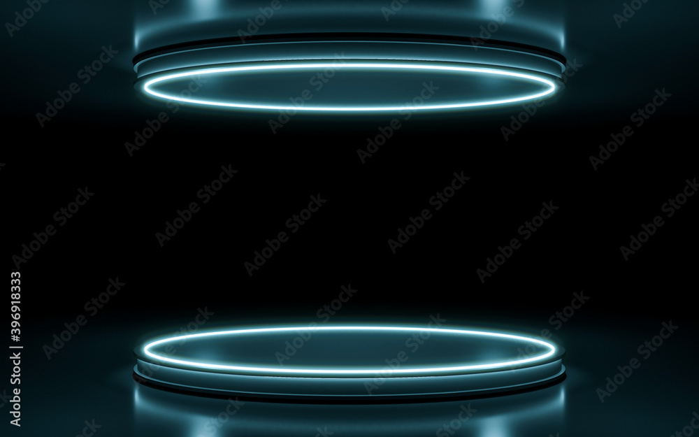 Neon stage Stock Illustration | Adobe Stock