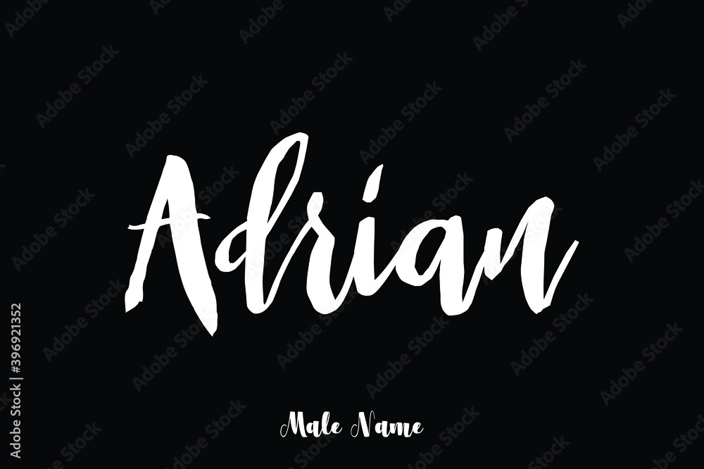 The Name Adrian In Cursive