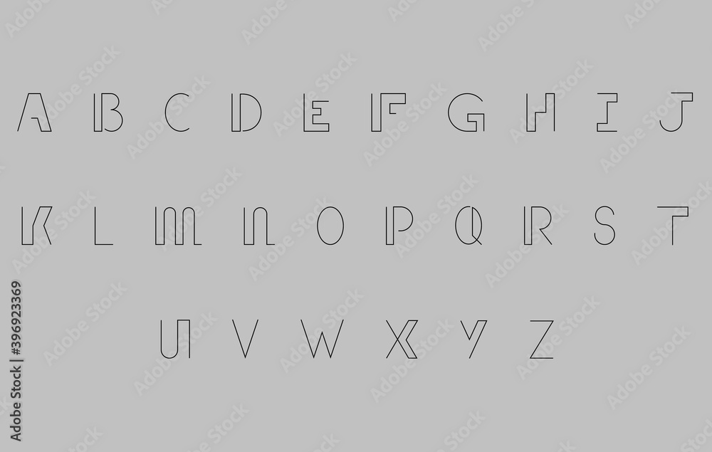 vector illustration of alphabet letter A to Z Stock Vector | Adobe Stock