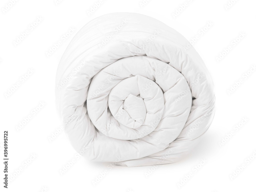 Rolled quilt on the background Stock Photo | Adobe Stock