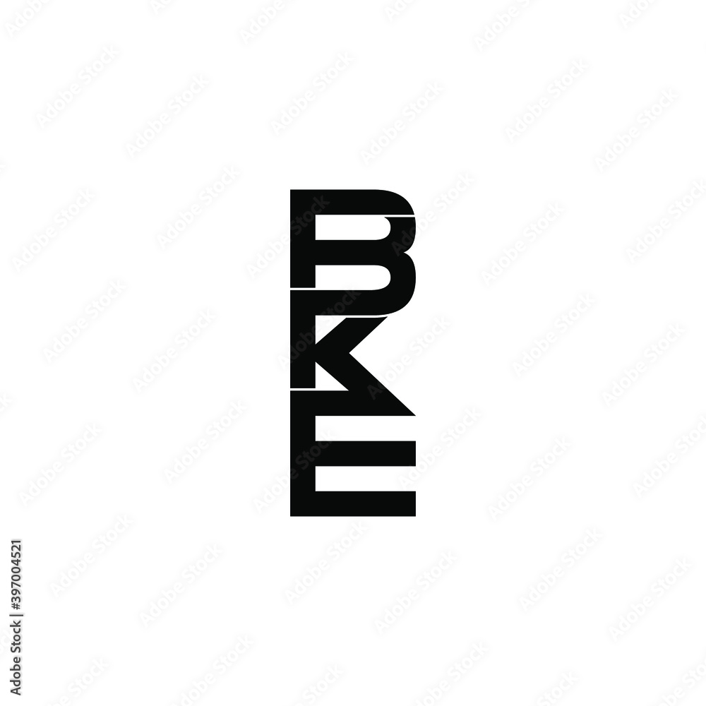 bke letter original monogram logo design Stock Vector | Adobe Stock