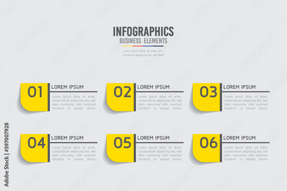 Vector elements for infographics. presentation and chart. steps or ...