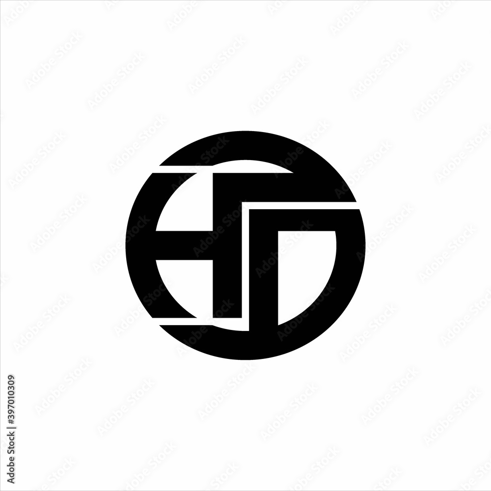 HD Logo monogram with rounded line swipe design template Stock Vector ...