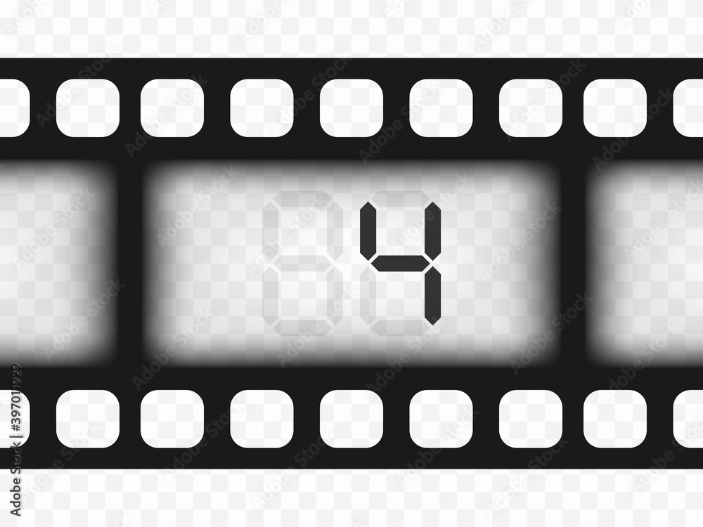 Electronic film counter number 4. Countdown. The overlay object is a ...
