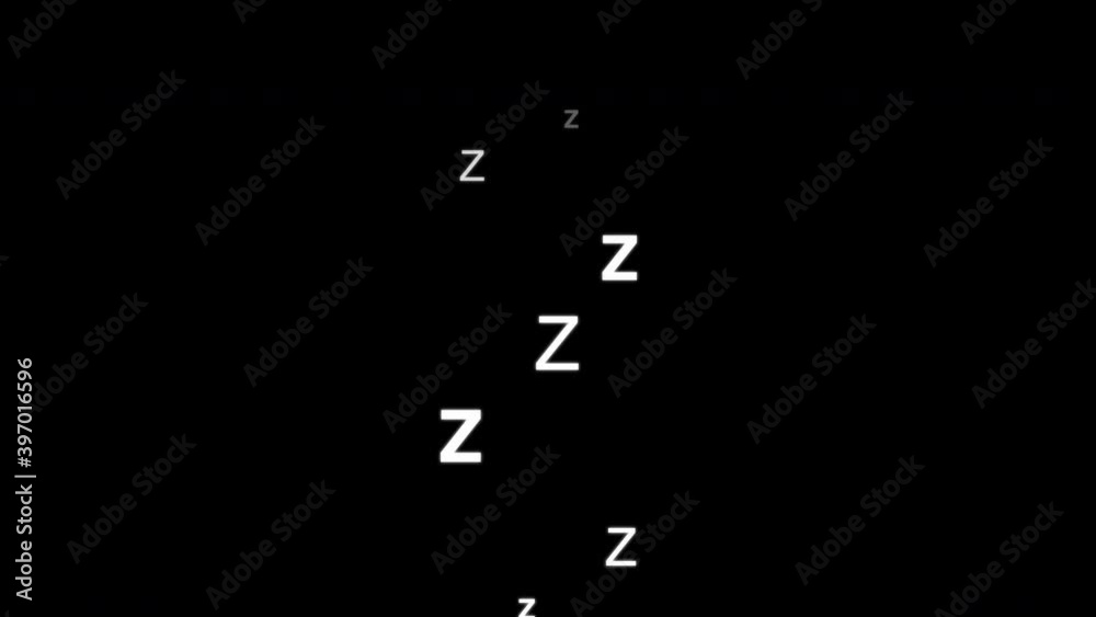 Sleeping Illustration Animation on Black Background and Green Screen 素材 ...