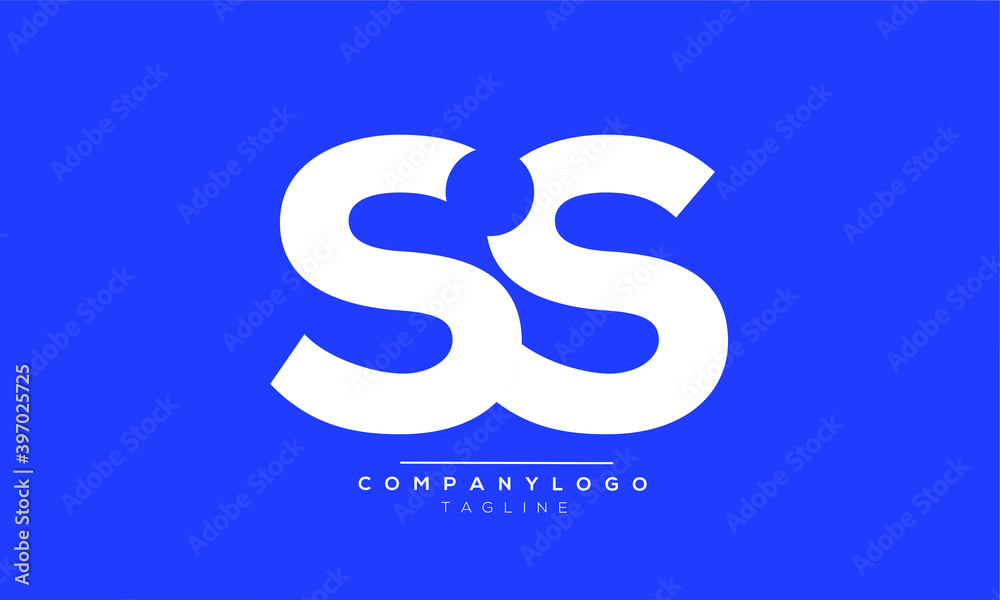SS initials monogram letter text alphabet logo design Stock Vector ...