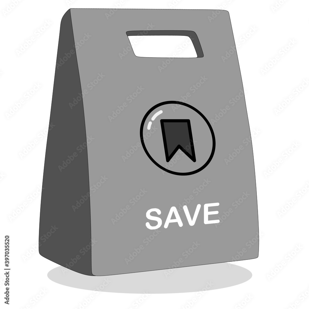 vector illustration of a parcel that holds lots of save notifications ...