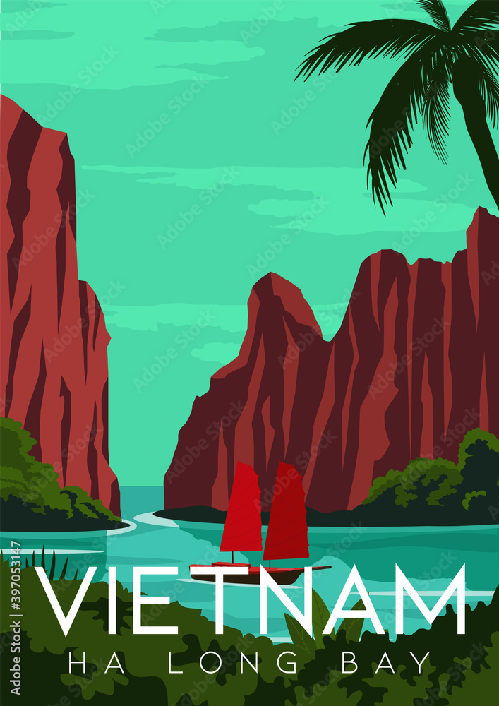 Vietnam Vector Illustration Background Stock Vector | Adobe Stock