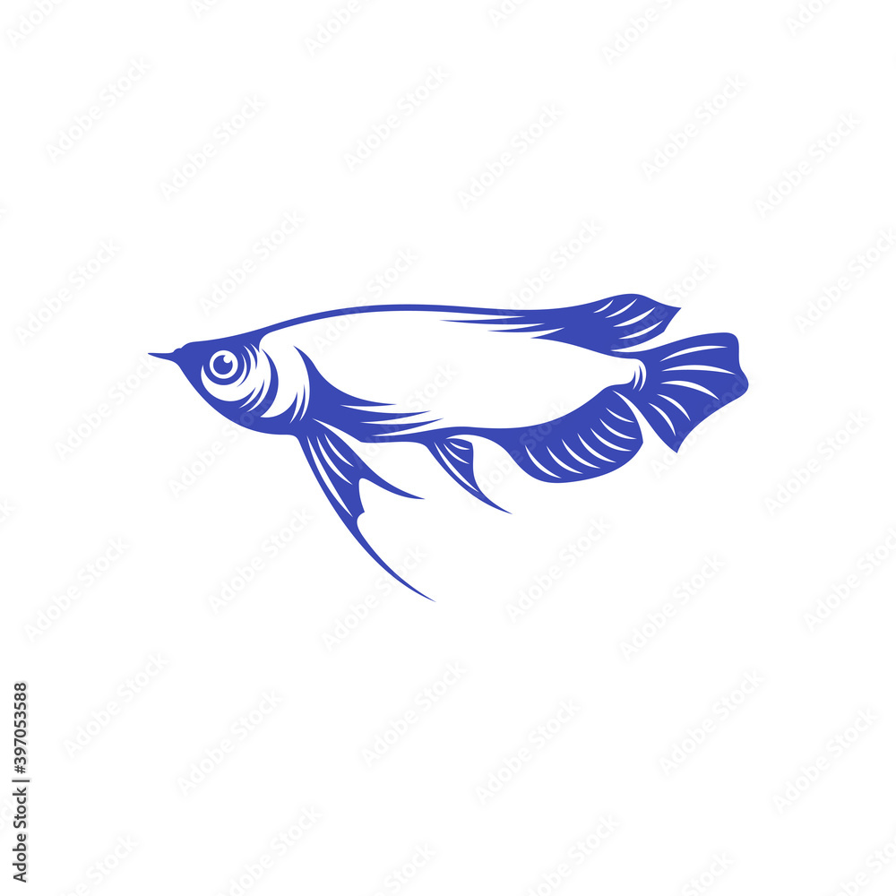 Arowana fish logo vector template, Creative Arowana fish logo design ...