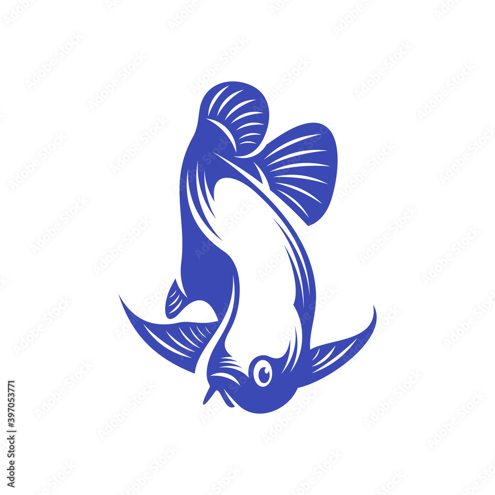 Arowana fish logo vector template, Creative Arowana fish logo design ...