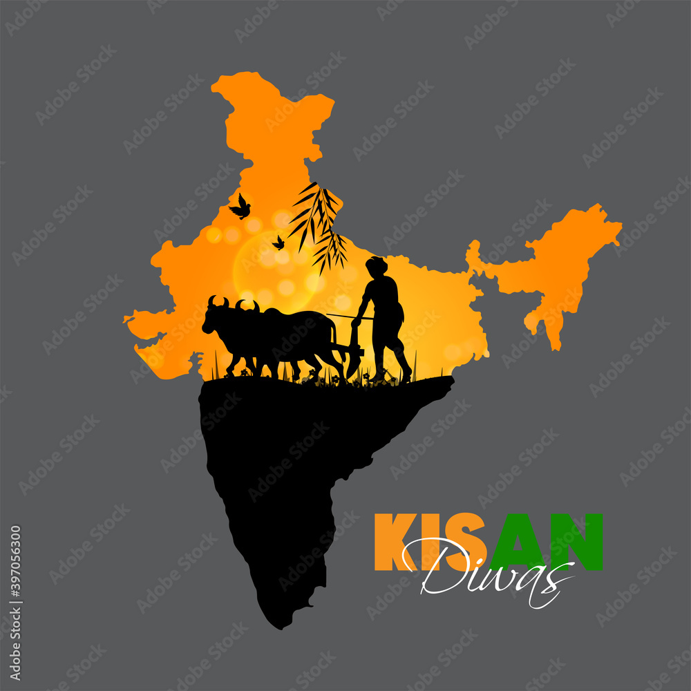 vector illustration of Kisan Diwas. Stock Vector | Adobe Stock