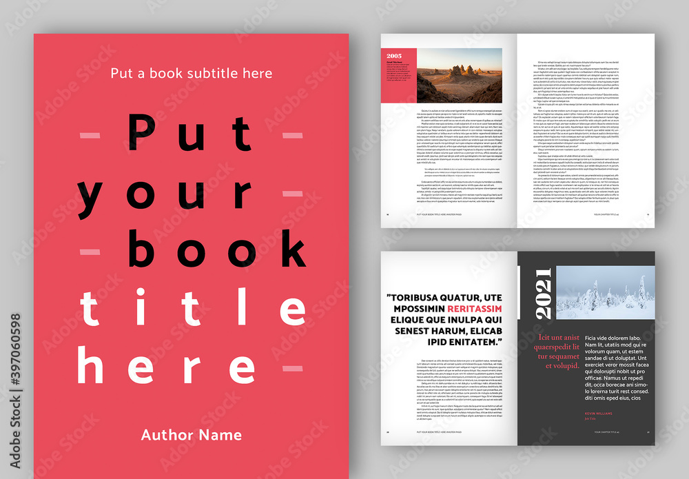 Book Layout Stock Template | Adobe Stock