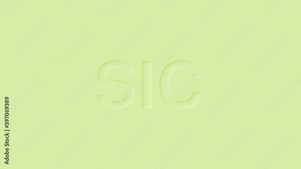 Word Sic in pastel color. Trendy neumorphism loop animation. Text with ...