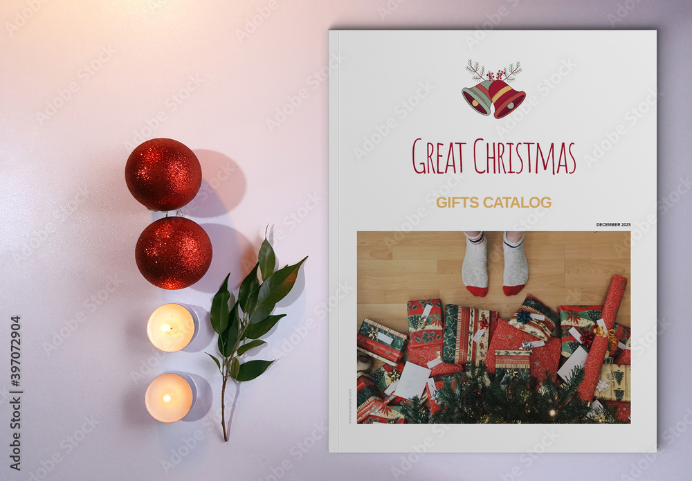 Christmas Gift Catalogue Layout Stock Template | Adobe Stock