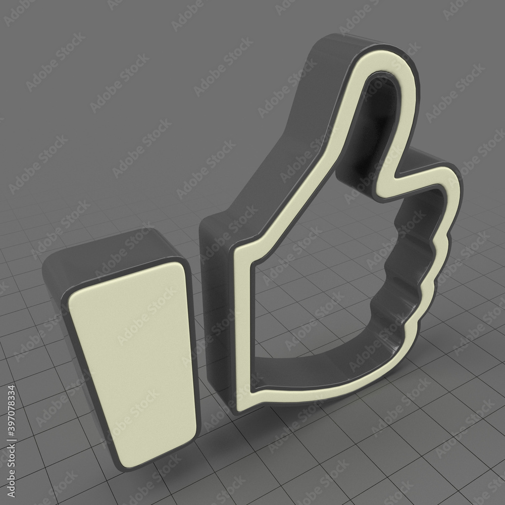 Thumbs up symbol Stock 3D asset | Adobe Stock