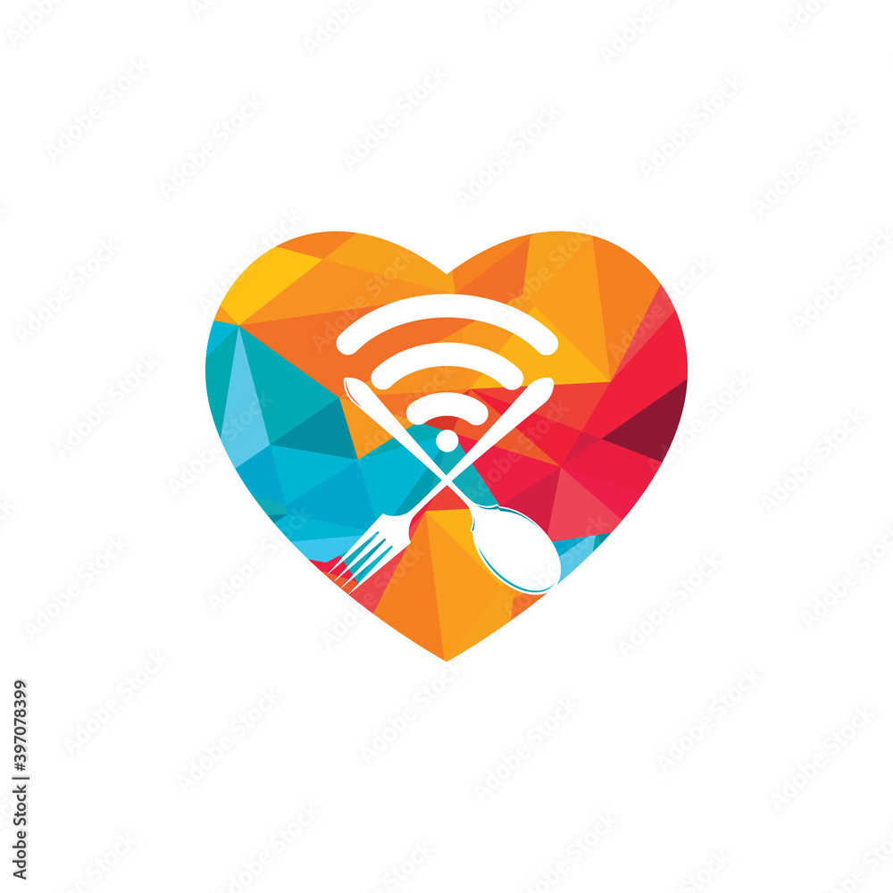 Food signal online food ordering logo design. Order food on internet ...