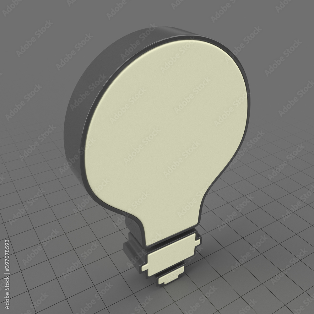 Lightbulb symbol Stock 3D asset | Adobe Stock