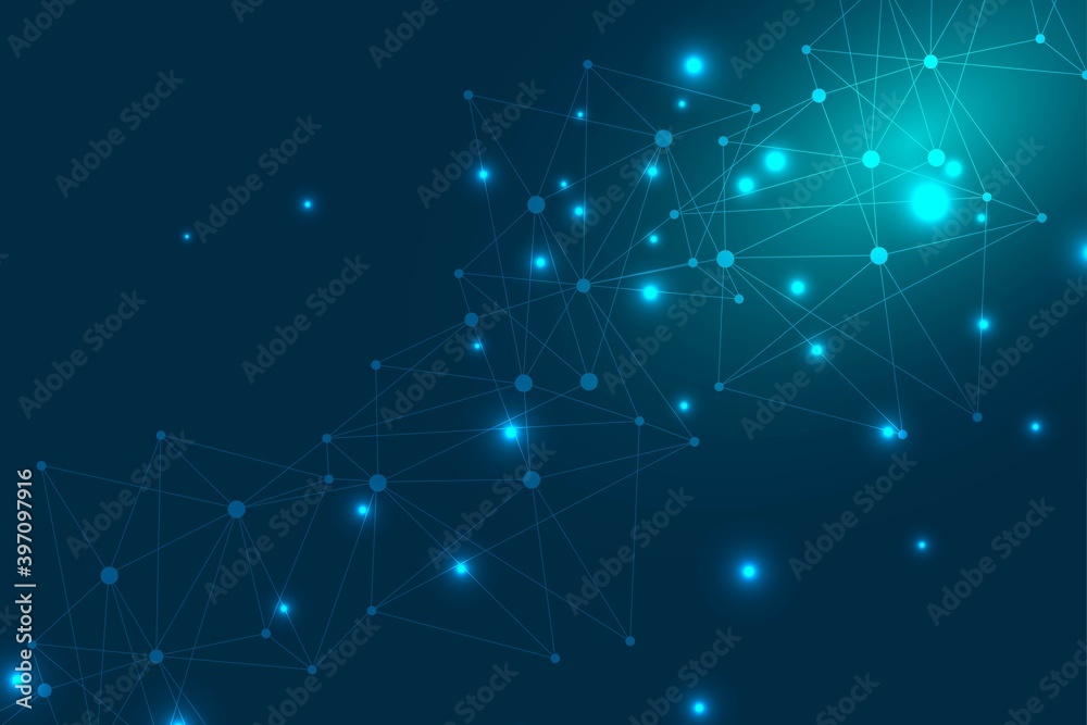 Big Data Visualization Background. Modern futuristic virtual abstract ...