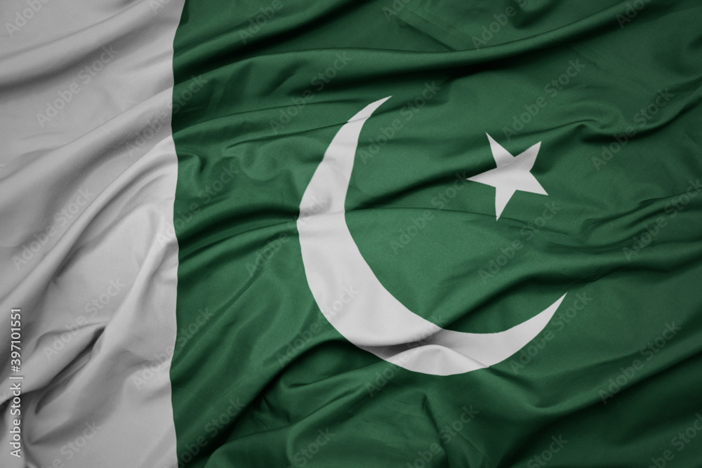 waving colorful national flag of pakistan. Stock Photo | Adobe Stock