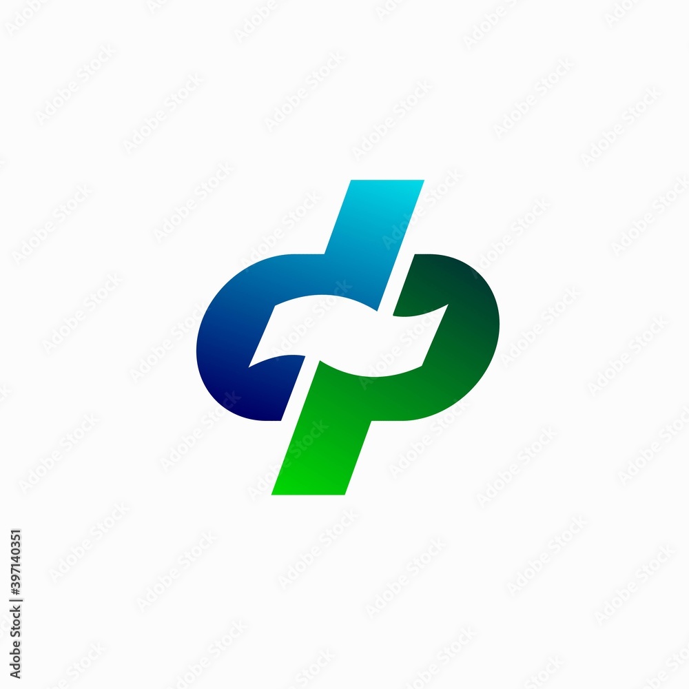 pay logo with letter d and letter p concept Stock Vector | Adobe Stock