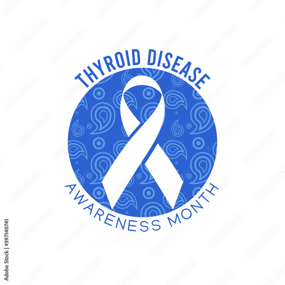 vector graphic of thyroid disease awareness month good for thyroid ...