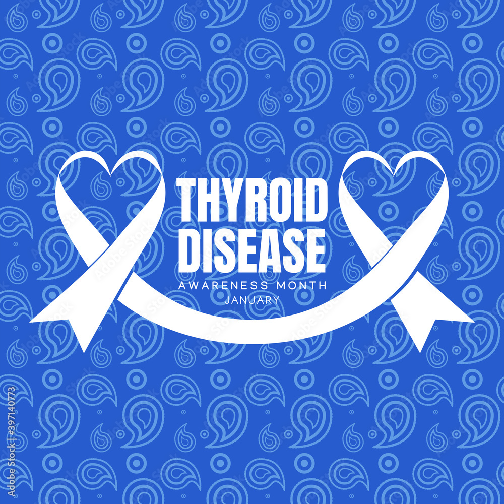 vector graphic of thyroid disease awareness month good for thyroid ...