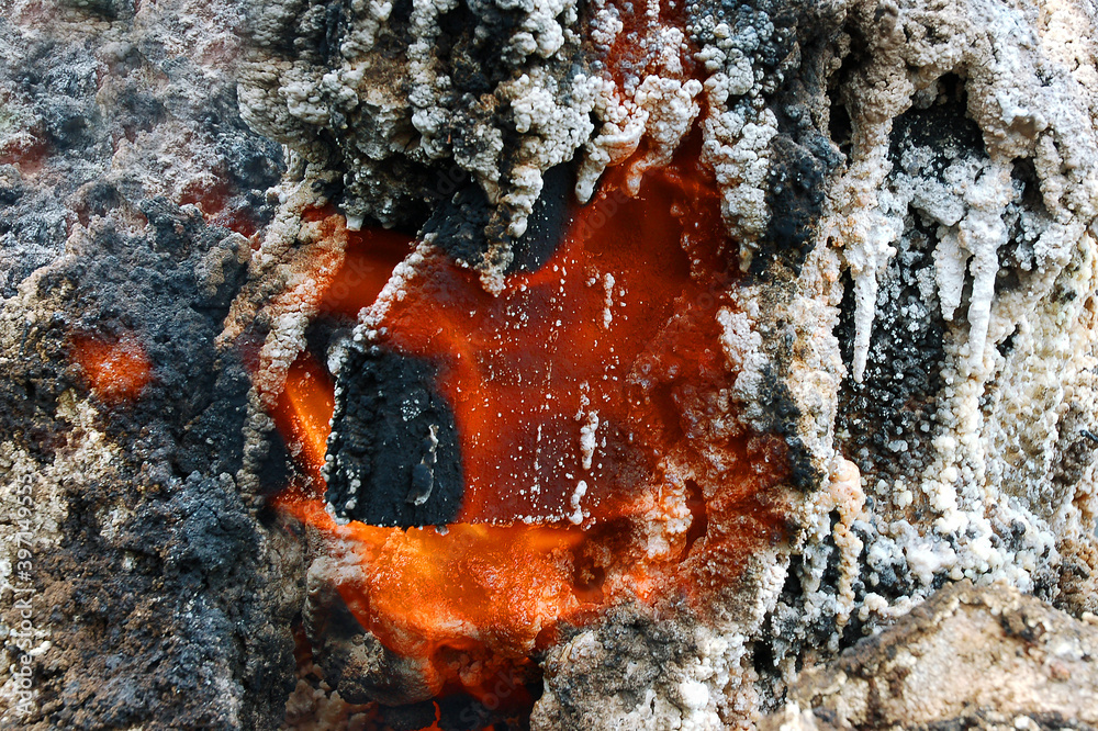 Fire flame background. Burning natural gas in old oil wells.The Stock ...