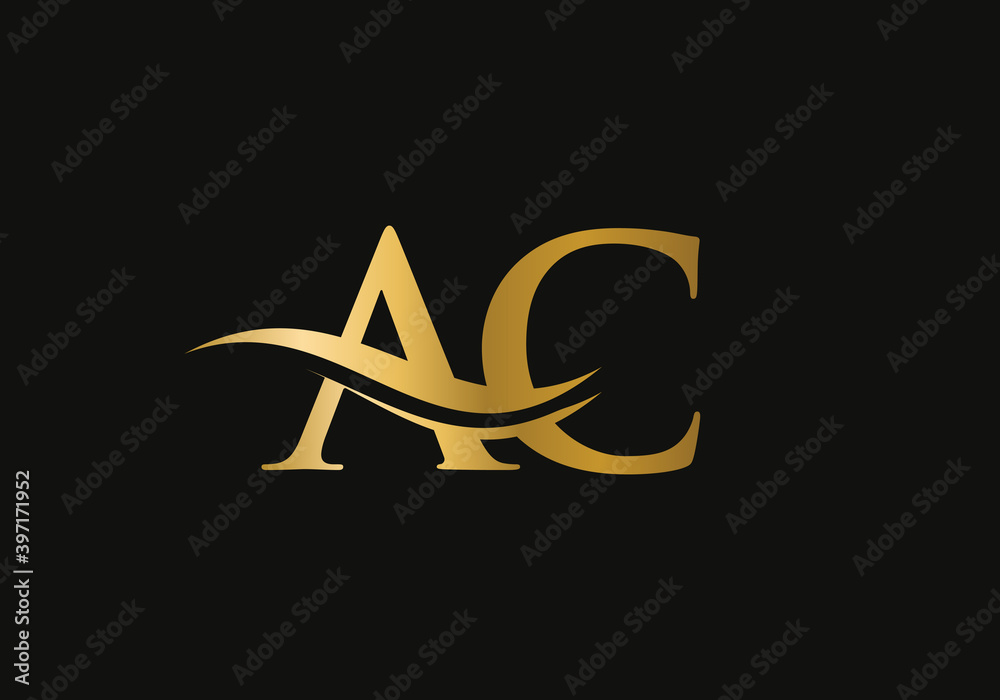 AC logo design. Creative and Minimalist Letter AC Logo Design with ...