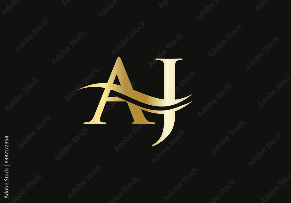 AJ Modern creative unique elegant minimal. AJ initial based letter icon ...