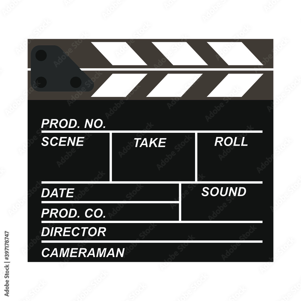 Film Clap Board Icon Set Closeup Isolated on Transparent Background ...