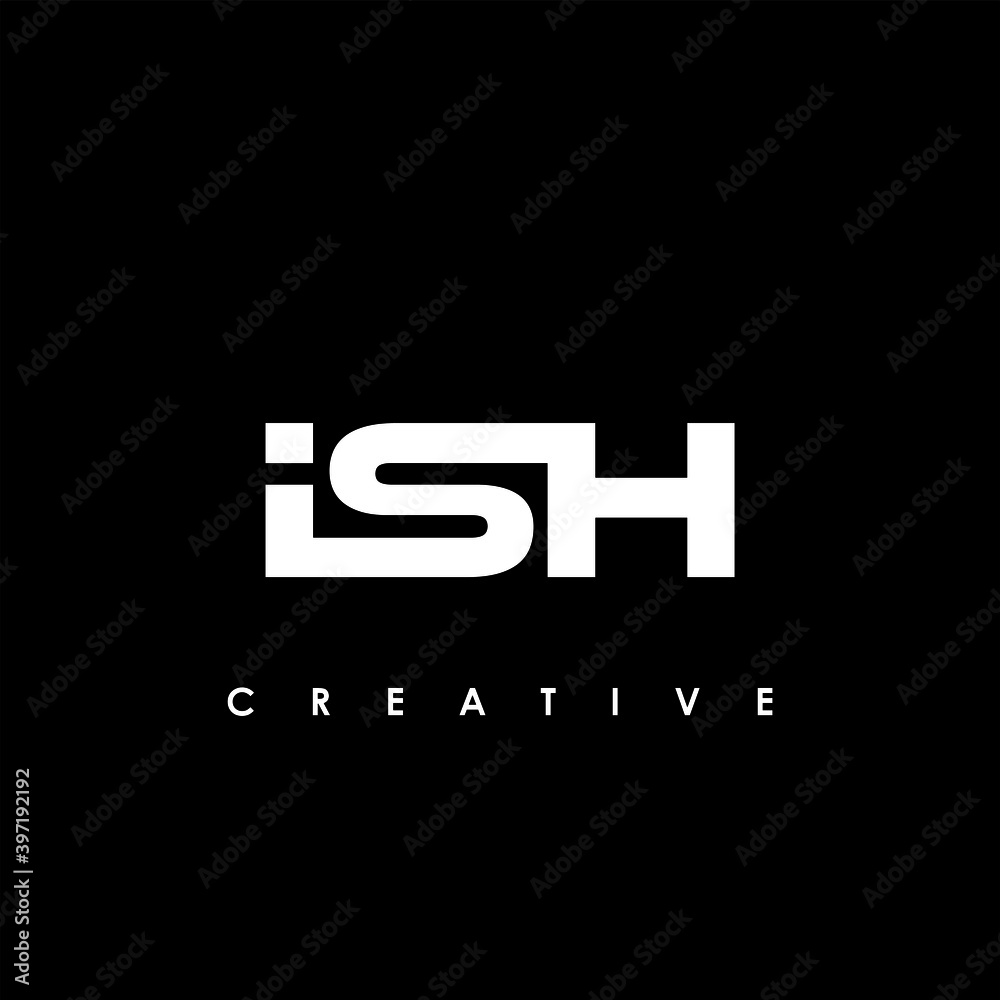 ISH Letter Initial Logo Design Template Vector Illustration Stock ...