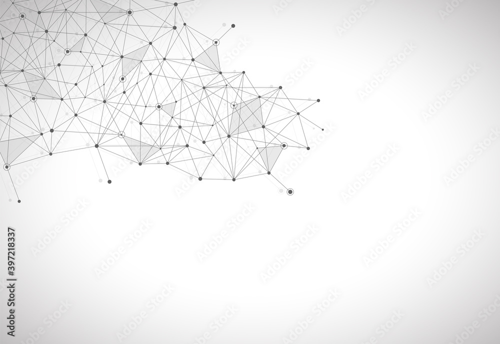 Network abstract connection isolated on white background. Network ...