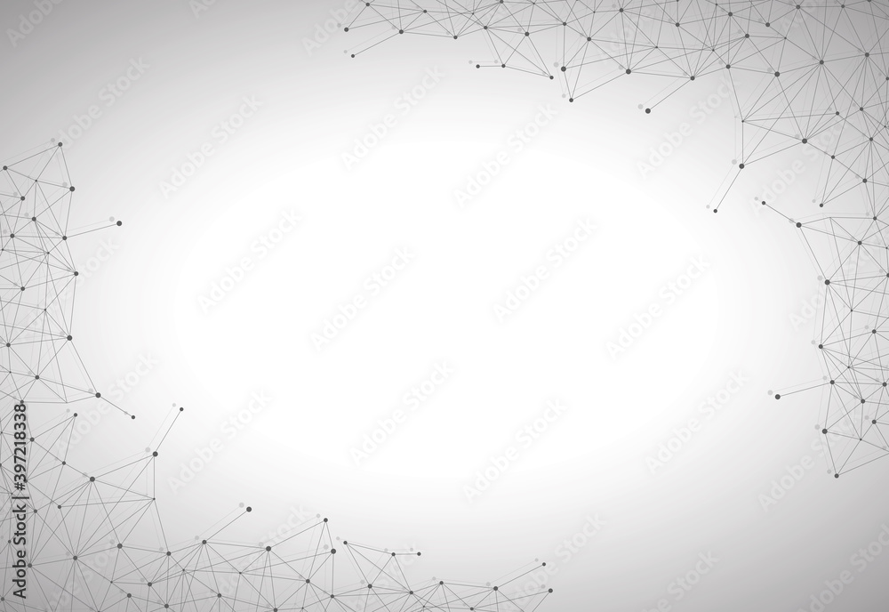 Network abstract connection isolated on white background. Network ...