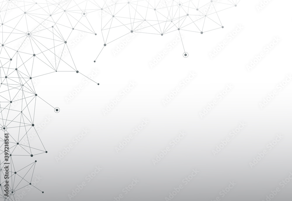 Network abstract connection isolated on white background. Network ...