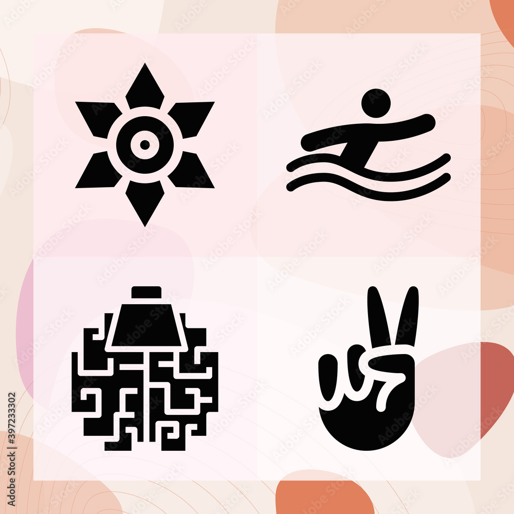 Simple set of defeat related filled icons Stock Vector | Adobe Stock