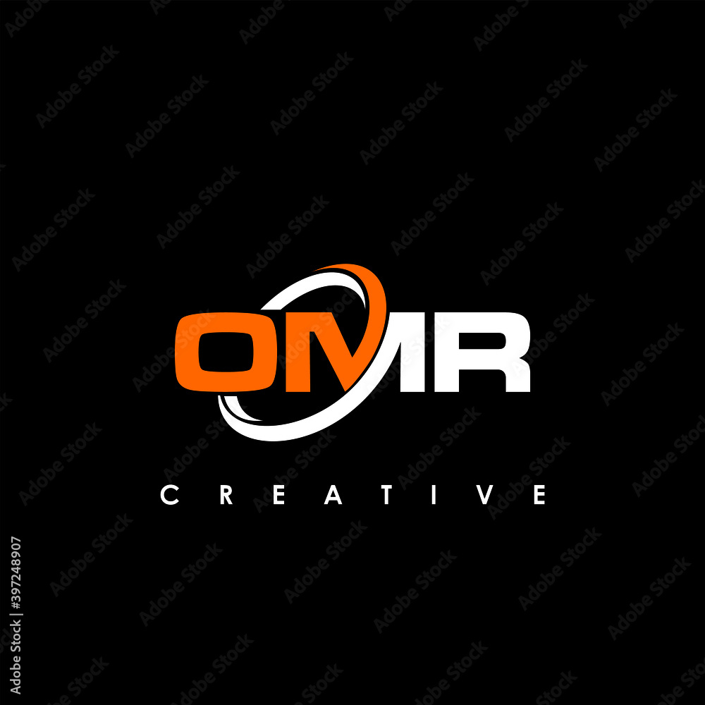 OMR Letter Initial Logo Design Template Vector Illustration Stock ...