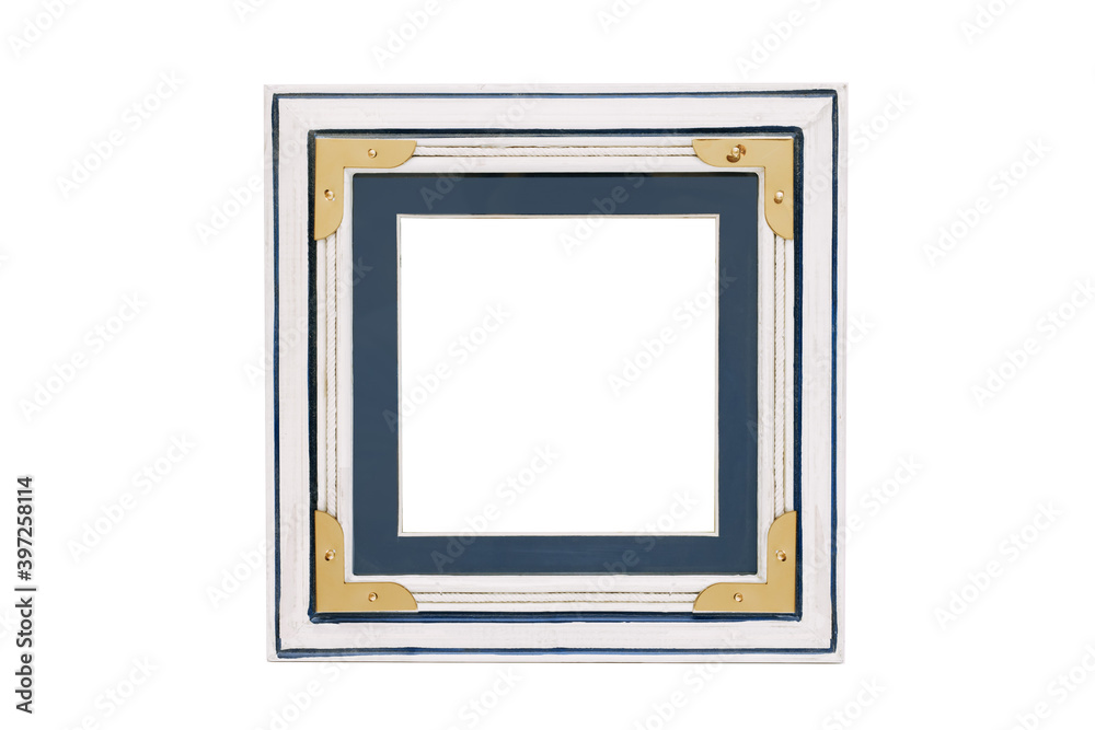 Wooden marine themed photo frame on a transparent background. Design ...