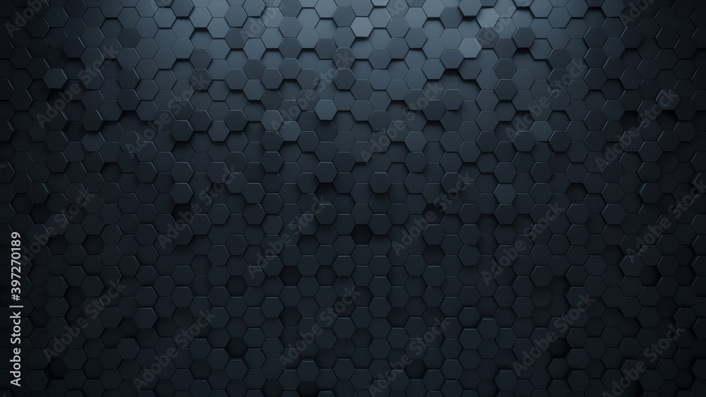 Futuristic, High Tech, dark background, with a hexagonal cellular ...