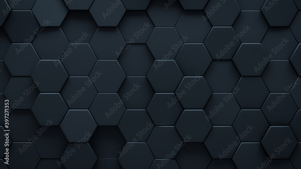 Futuristic, High Tech, dark background, with a hexagonal cellular ...