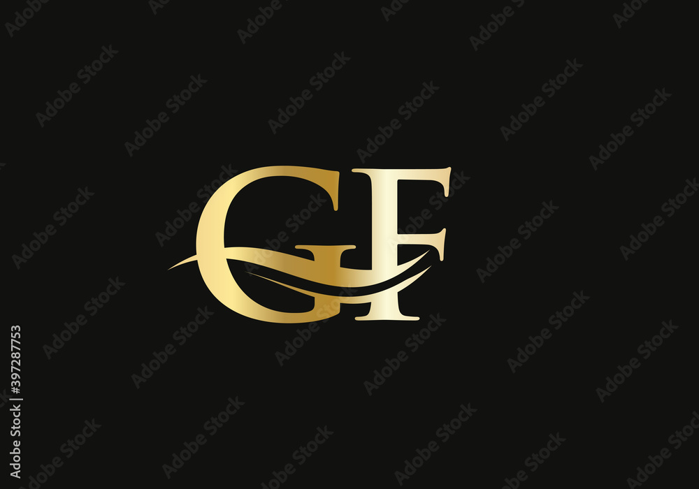 GF Logo Vector. Swoosh Letter GFLogo Design for business and company ...