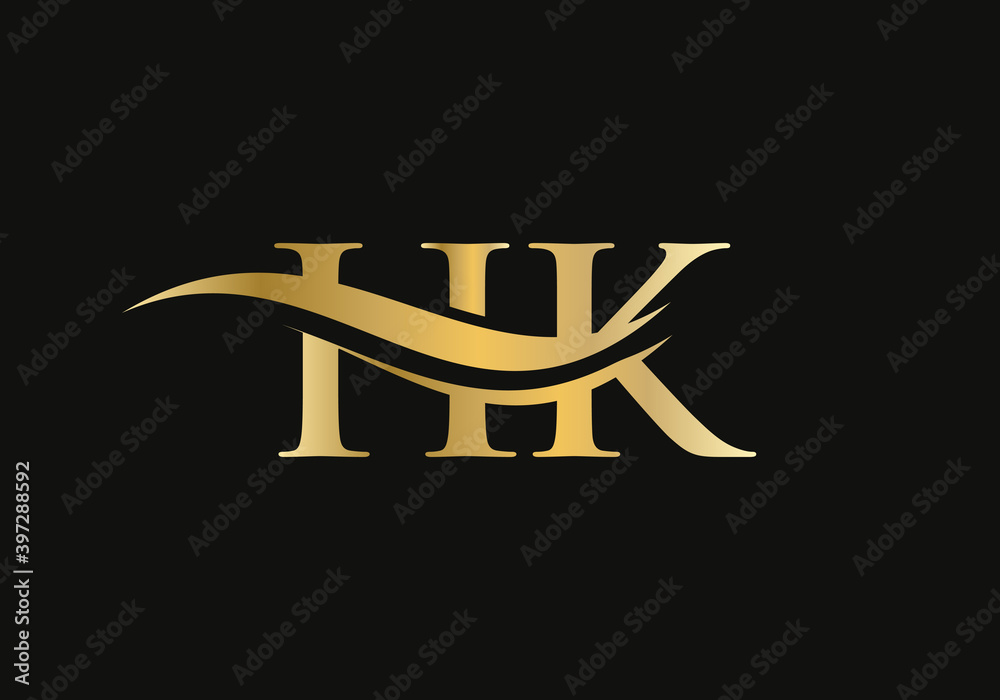 HK letter logo design. HK Logo for luxury branding. Elegant and stylish ...