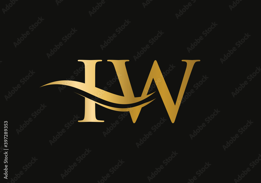 Initial IW logo design. Creative and Minimalist Letter IW Logo Design ...