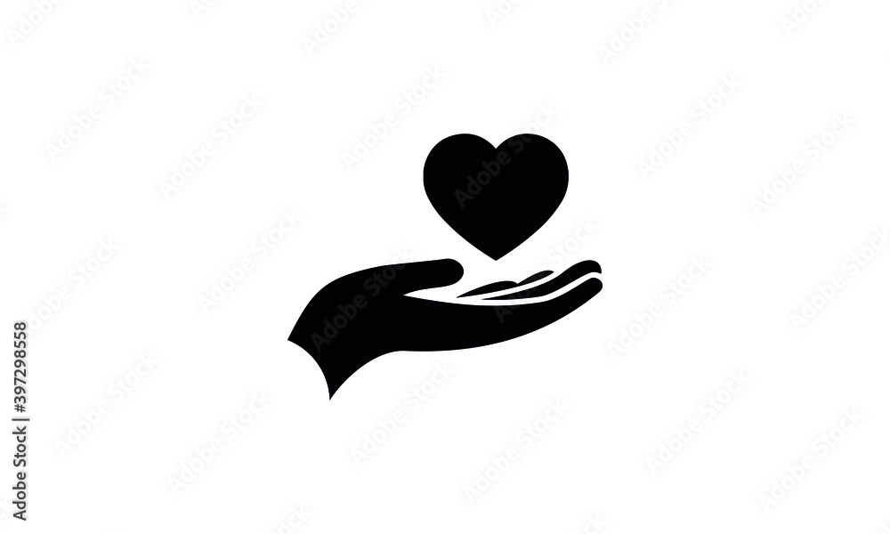 Heart in hand icon ,save symbol,Donation clipart hand heart ...